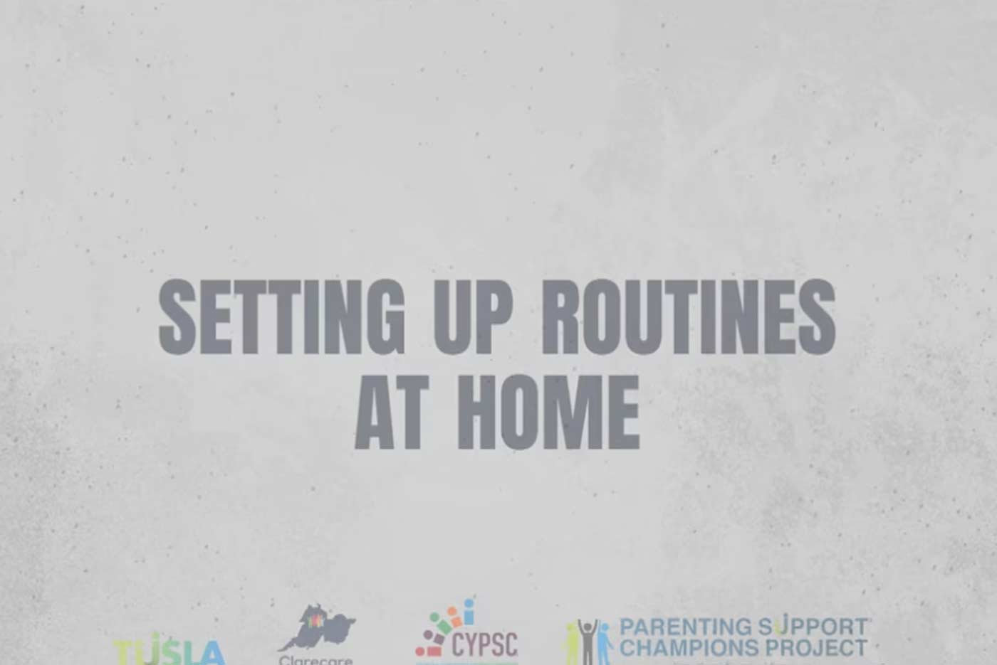 Setting up Routines - Clare Parenting